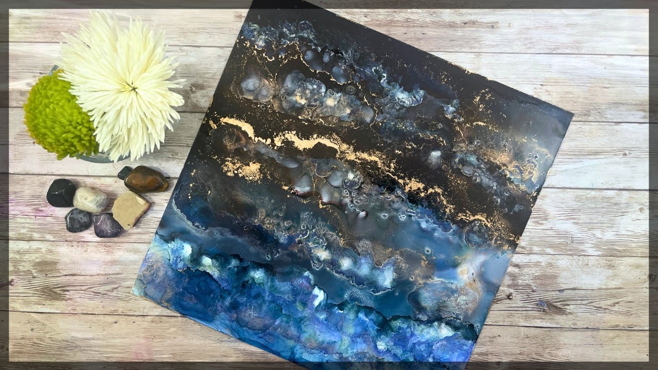 Abstract Art Painting - Textured Midnight Clouds ☁ - YouTube