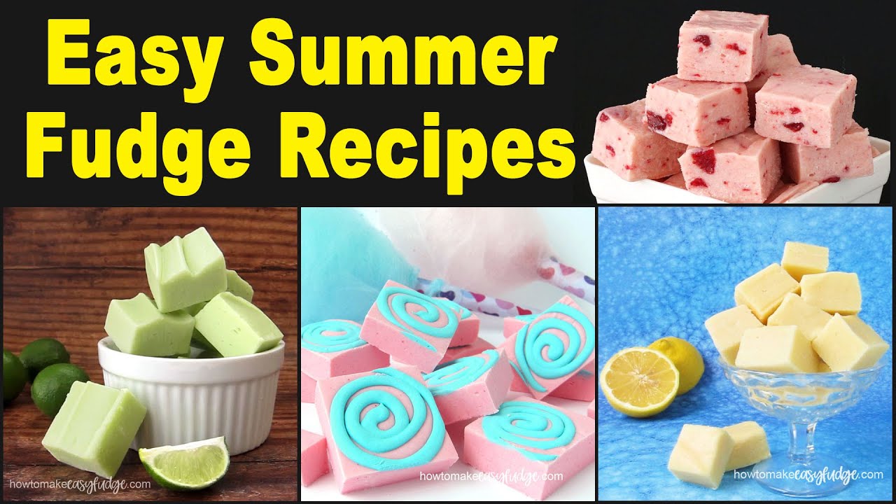 ☀️ 4 EASY Summer Fudge Recipes! Key Lime, Lemon, Strawberry & Cotton ...