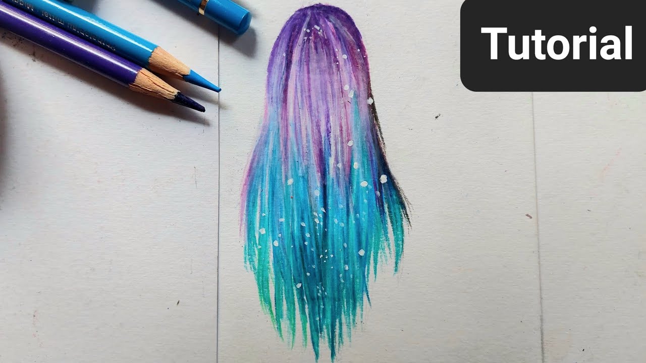 How to draw Realistic hair for BEGGINERS - Step by Step REAL-TIME ...