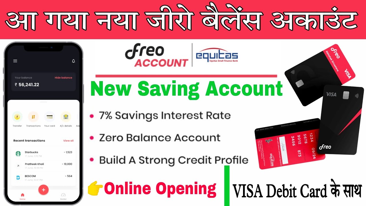 Freo Bank Zero Balance Saving Account Online🔥|| Visa Debit Card || Freo ...