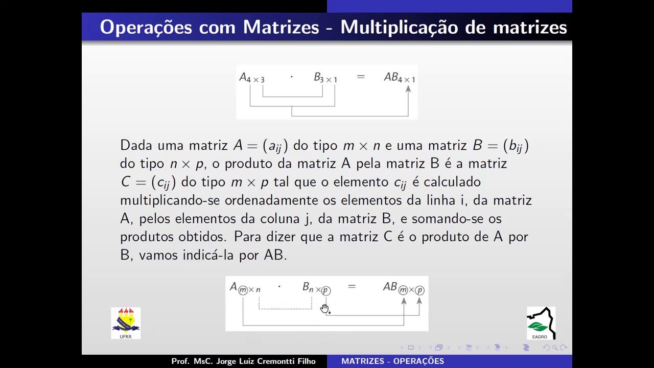 40. Multiplicação de Matrizes - YouTube
