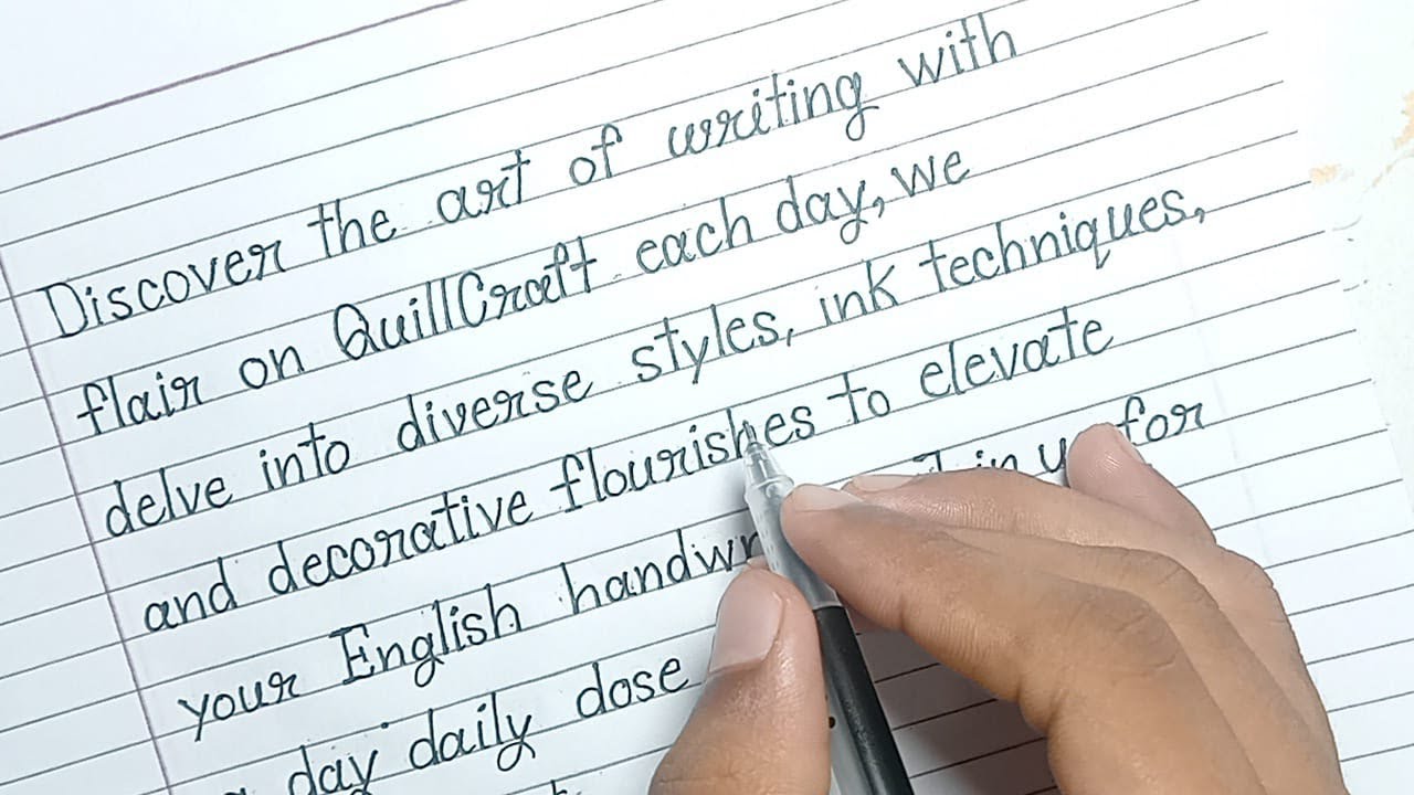 Improve Your English Handwriting in 30 Day's | Day - 1 | Neat and Clean ...