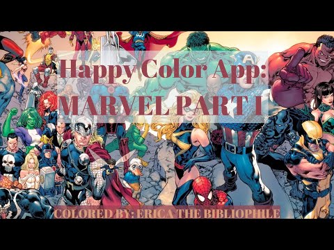 HAPPY COLOR APP | MARVEL PART I | COLOR BY NUMBER - YouTube