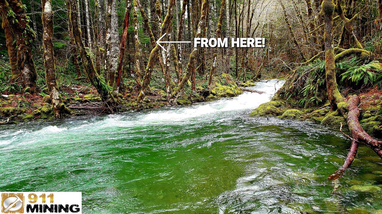 Gold Panning Material From 20 Meters Outside The Creek! - YouTube