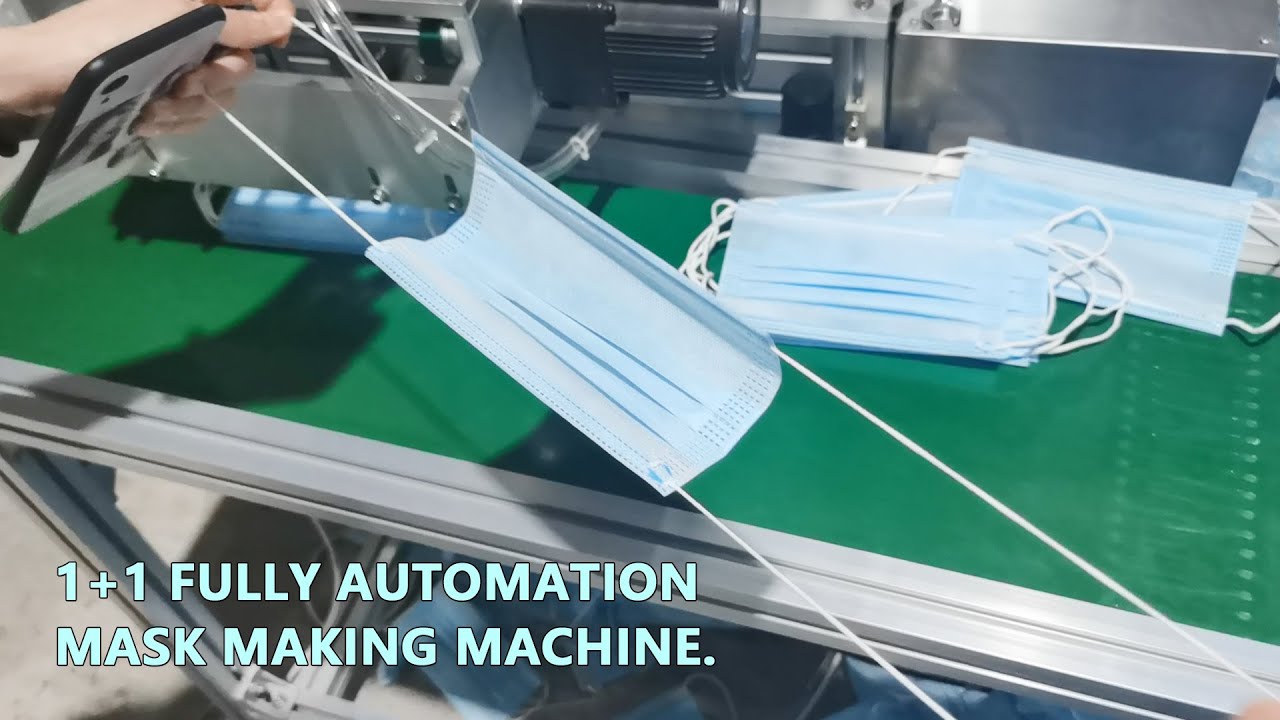 Face Mask Making Machine Manufacturer丨1+1 Fully Automation Mask Machine ...