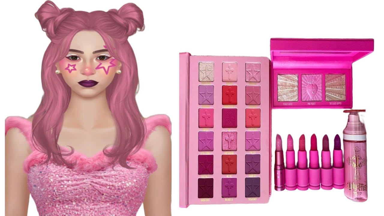 Pink makeup 💄💕💕💕🌺 makeup transformation 💄💕💕💕🌺 makeup animation 💄💕💕💕🌺 ...