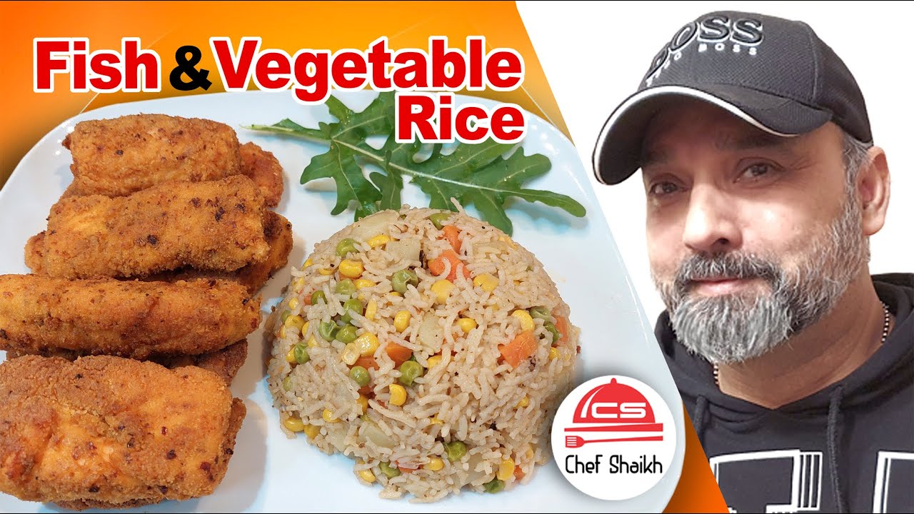 Fish & Vegetable Rice, Fried Fish and Rice Dinner, Very Easy to make ...