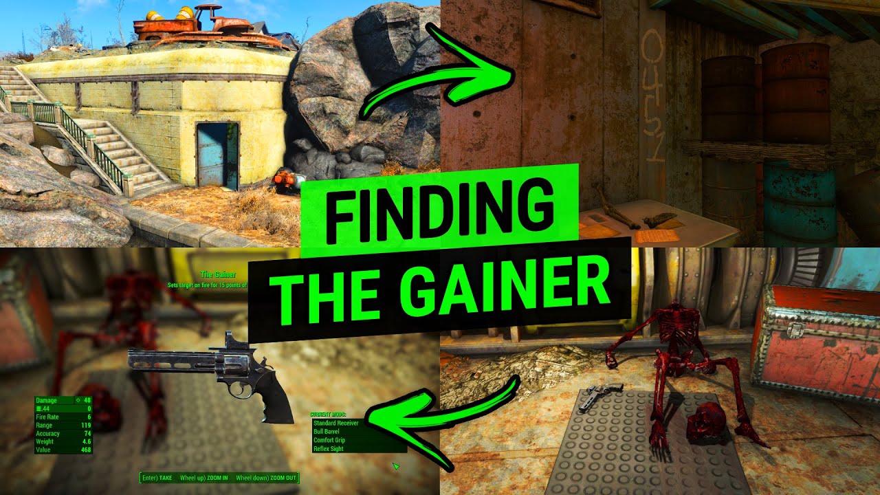 Where To Find The Legendary Gainer Revolver in Fallout 4 - YouTube