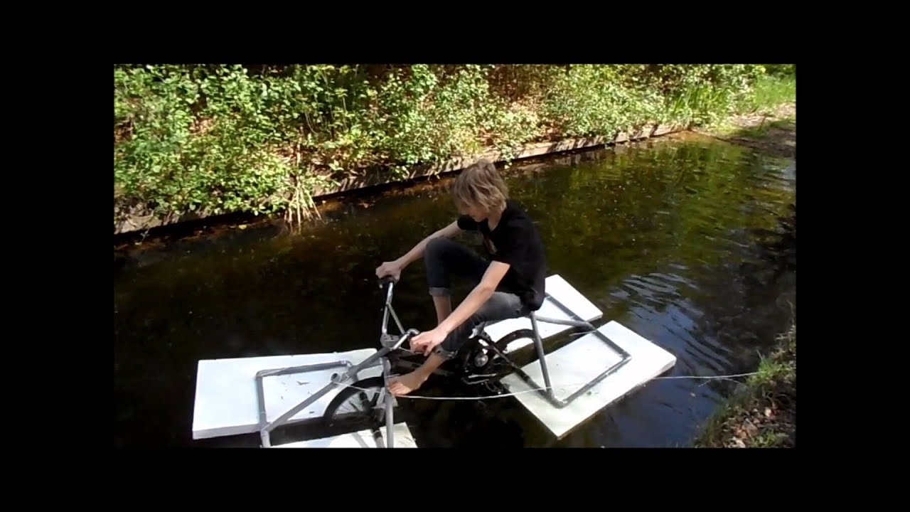the $50 amphibious bicycle home made part 1 - YouTube
