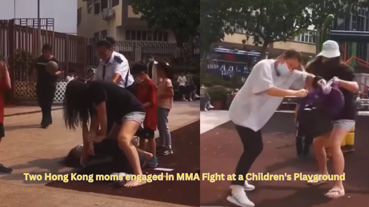 Two Hong Kong moms engaged in MMA Fight at a Children's Playground ...