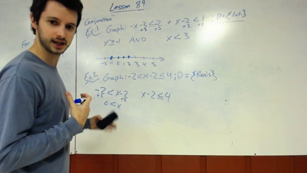 Algebra 2 Lesson 89: Graphing Conjunctions and Disjunctions - YouTube