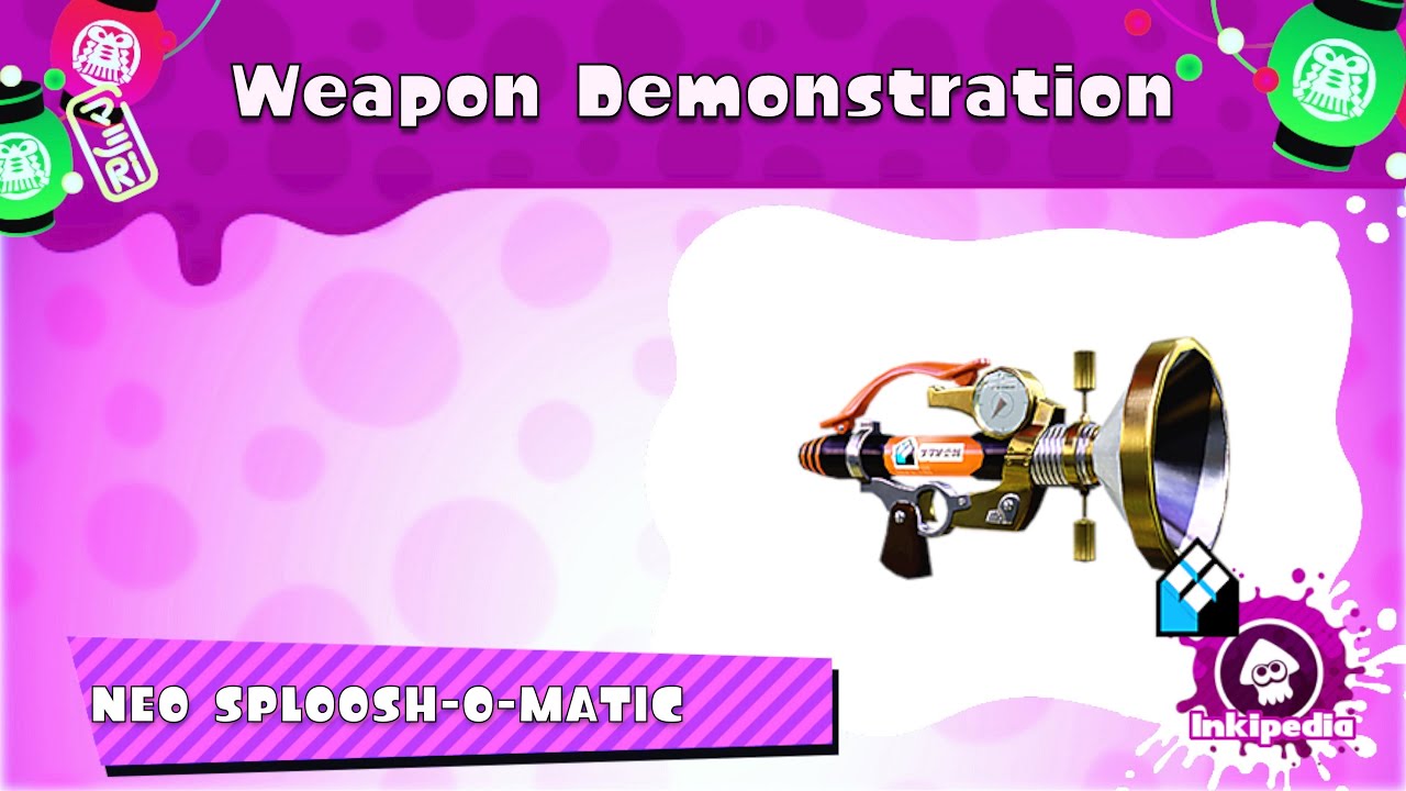 Neo Sploosh-o-matic ~ Weapon Demonstration (Splatoon) - YouTube