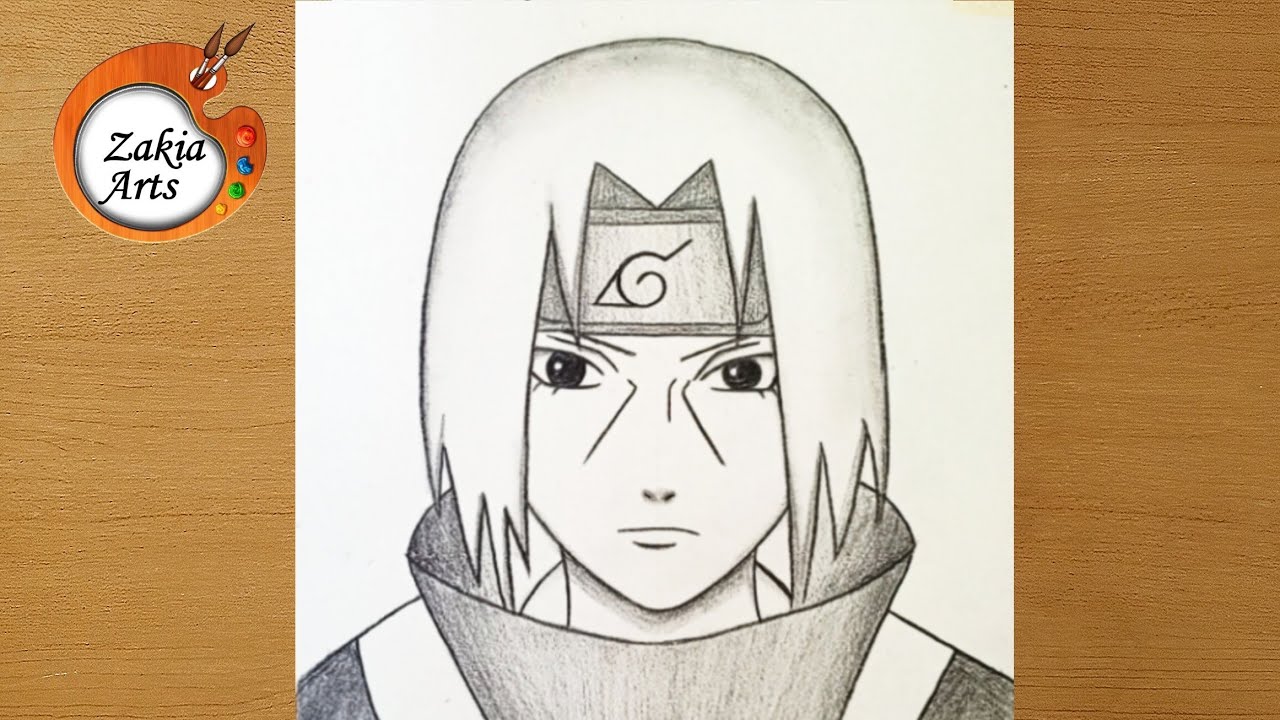 How to draw Itachi Uchiha step by step | How to draw anime step by step ...