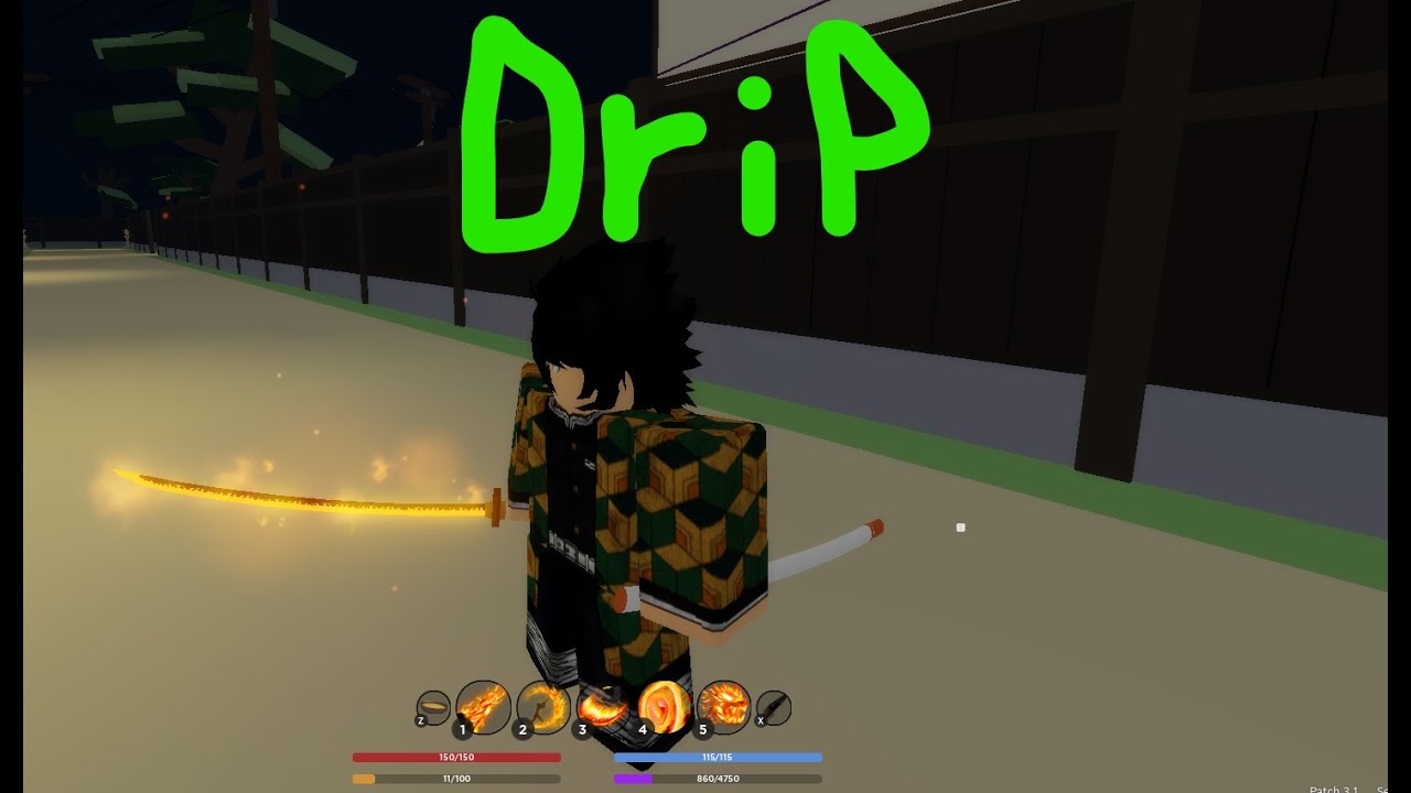 the drip of the rengoku katana - YouTube