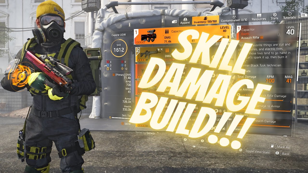 DIVISION 2 SKILL DAMAGE BUILD 🔌🦠🦠 COMPLETE LEGENDARY CONTENT EASILY ...