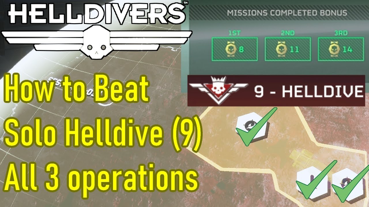 How I beat Helldivers 2 helldivers difficulty solo, full operation + extractions, solo tips ...