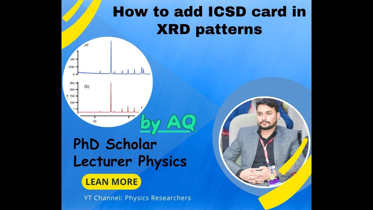 How to add an ICSD card in XRD data | Physics Researchers | @PhysicsAQ ...