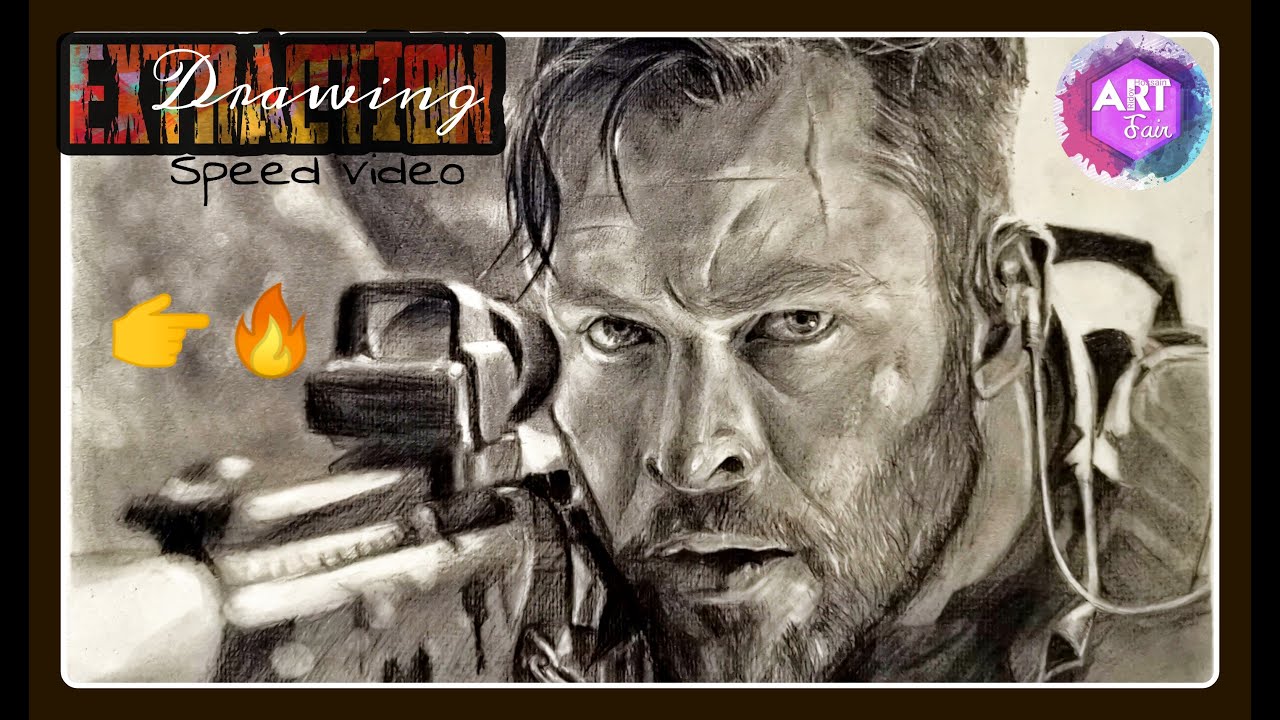 Drawing Tyler Rake 🔥Chris Hemsworth || How to draw || Extraction || Art ...