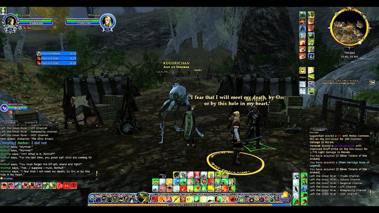 LOTRO Great River The Orcs Attack - YouTube