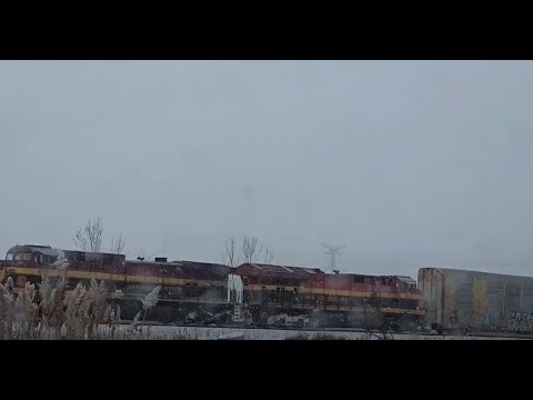 CP Eastbound with 2 KCS units at Hornby December 20, 2024 - YouTube