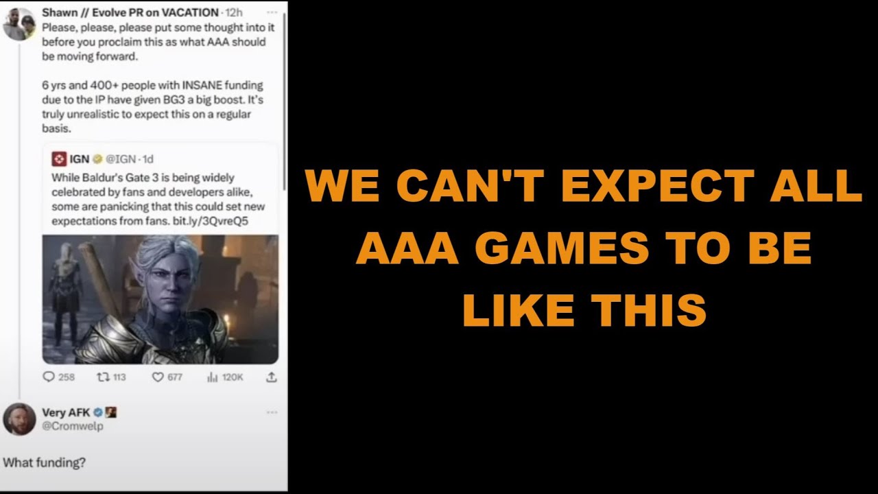 Devs Scared Baldurs Gate Will Set A New AAA Quality Standard - YouTube