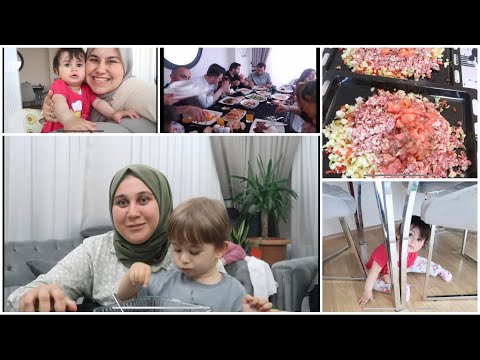 YOUTUBER AİLE EVİMDE ❤️ 21 KİŞİLİK MİSAFİR AĞIRLIĞI | YEMEĞİ LAVABOYA DÖKTÜM 😢 | DETAYLI TARİFLER