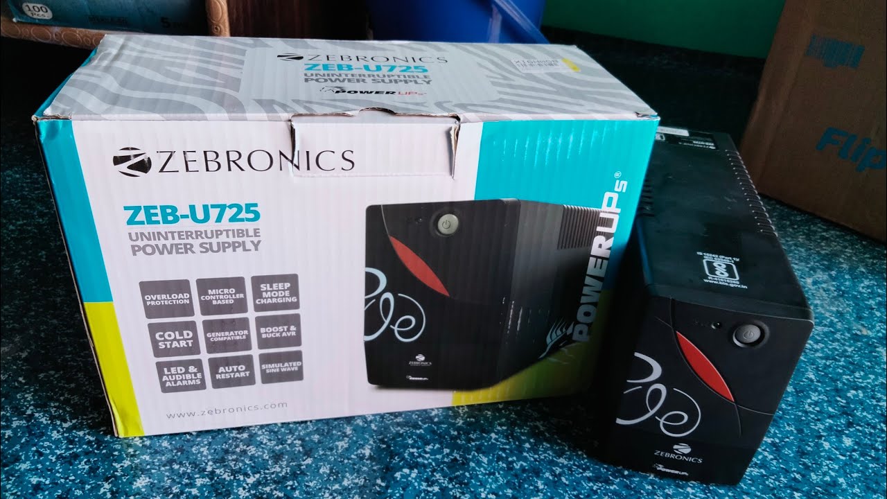 zebronics zeb u725 Ups । zebronics UPS - YouTube