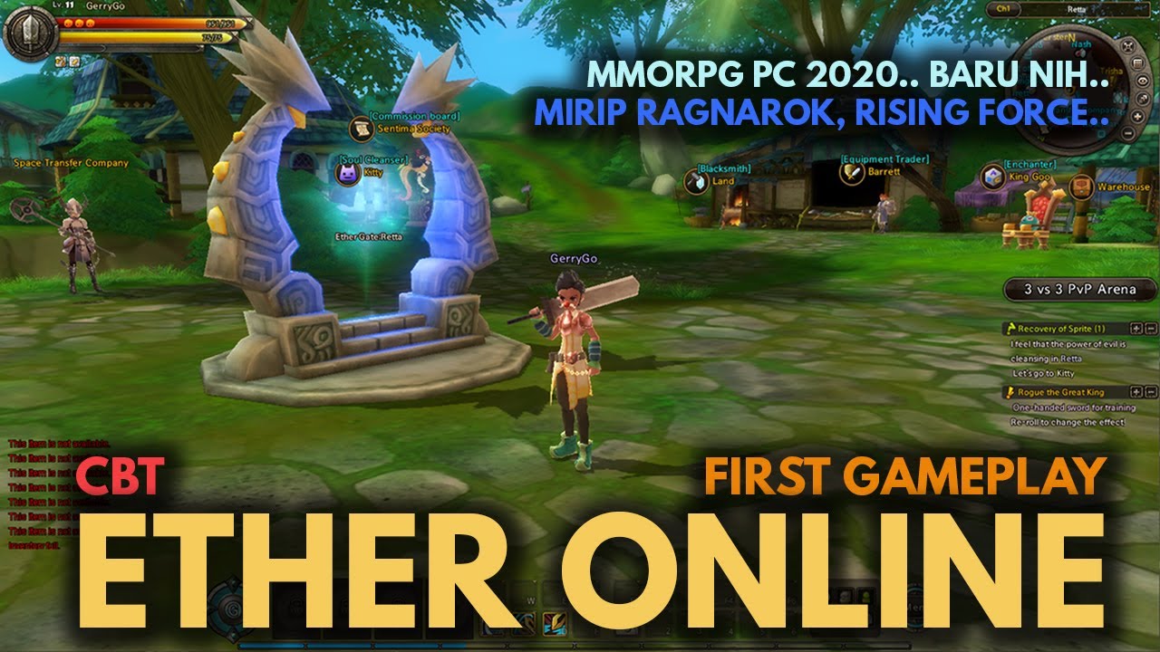 Ether Online (CBT) - PC MMORPG.. very first gameplay video Indonesia.. - YouTube