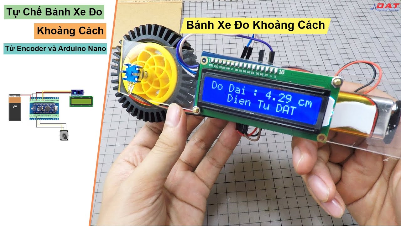 Tự Chế Bánh Xe Đo Khoảng Cách Từ Encoder và Arduino Nano | Điện tử DAT ...