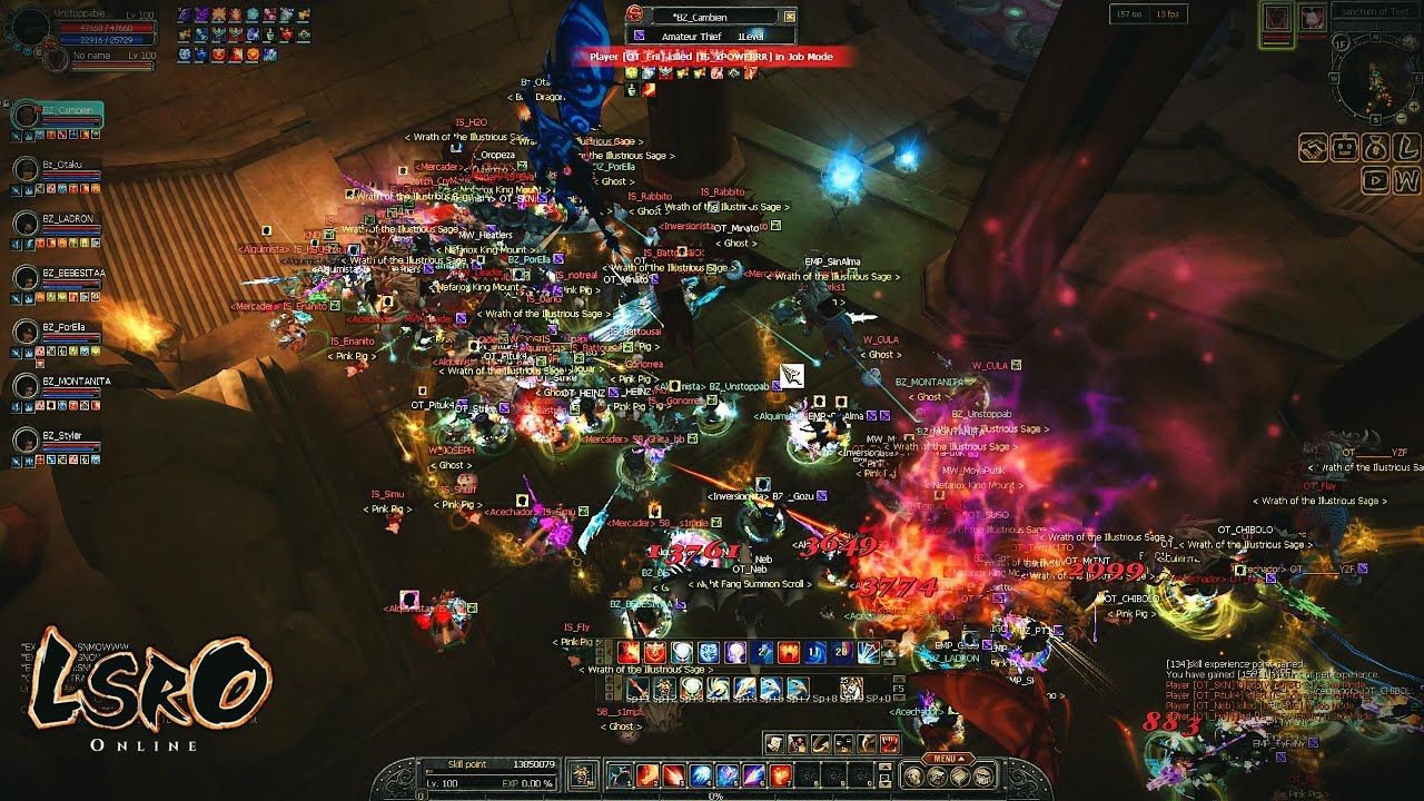 Silkroad online - LSRO JOB TEMPLE fight - YouTube