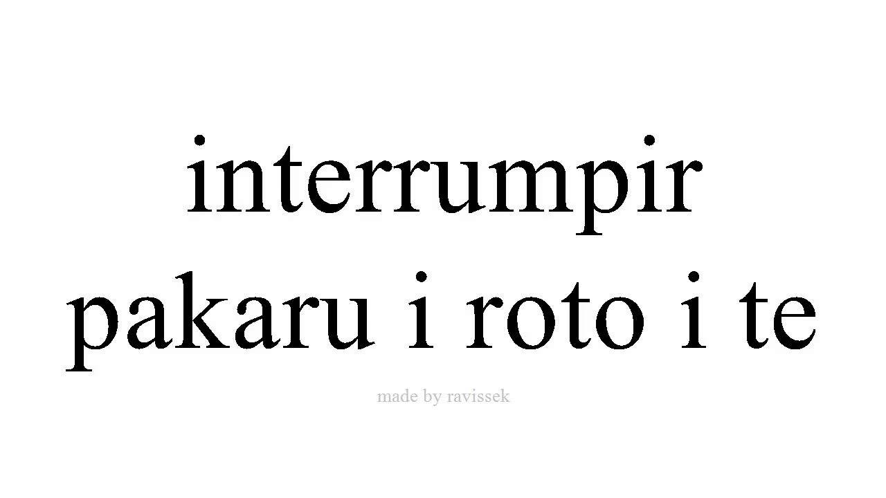 Ako Spanish pakaru i roto i te - YouTube