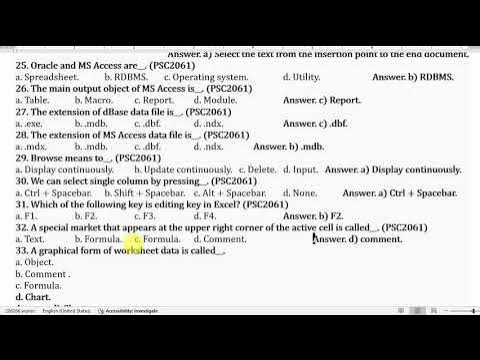 PSC # Computer Operator 2061 next Question #Quiz #computeroperator #asstcomputeroperator #mcqs ...