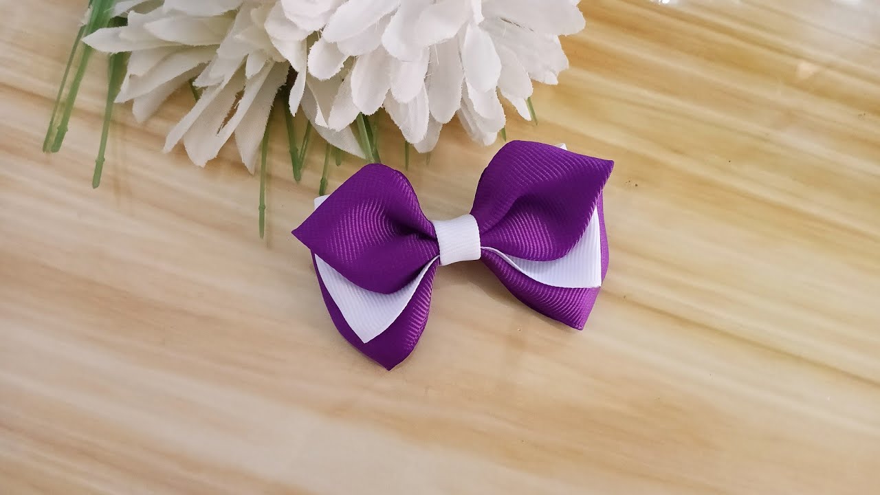 HOW TO MAKE ADORABLE RIBBON BOW 🎀 DIY RIBBON BOW 🎀 RIBBON CRAFT - YouTube