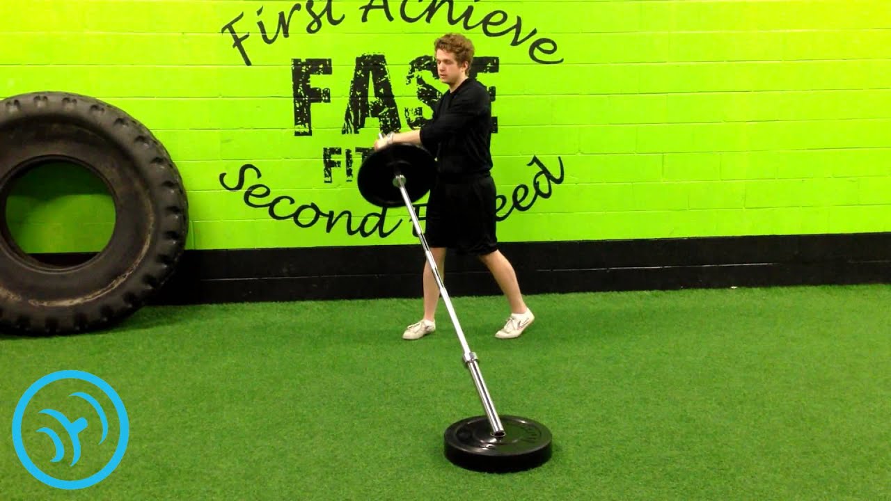 How To: Barbell Oblique Twist - YouTube