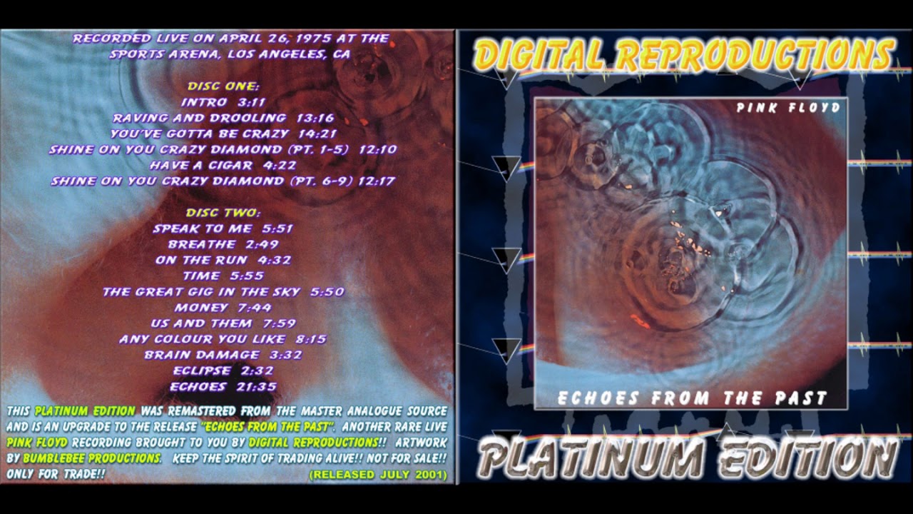 Pink Floyd April 26, 1975 Echoes From The Past Platinum Edition - YouTube