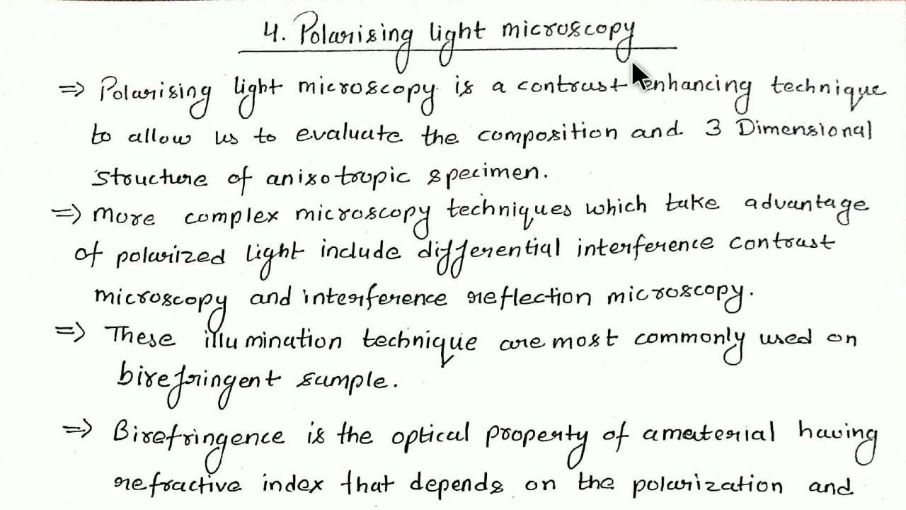 Microscope types Part 4.polarizing light microscopy - YouTube