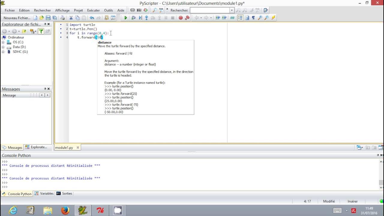 [TUTO] module turtle python boucle - YouTube