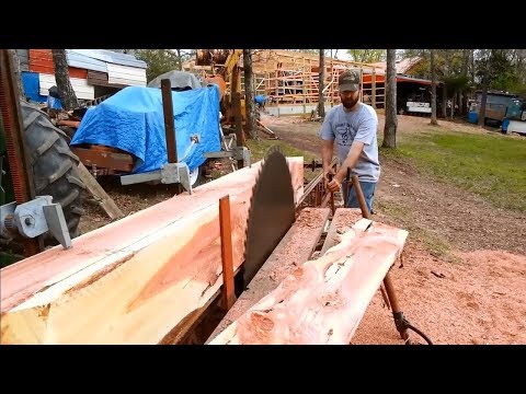 Amazing Homemade Wood Sawmill Machine - Equipment  Processing Wood And Cutting Big Tree Easy