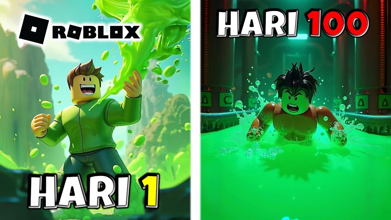 KAMI BERTAHAN 100 HARI DARI CAIRAN KIMIA HIJAU BERBAHAYA DI ROBLOX ...