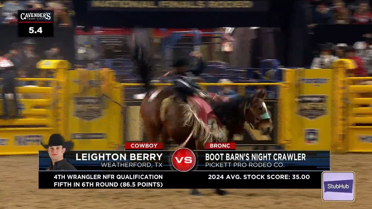 Leighton Berry vs Night Crawler | 91 pts | 2024 NFR Round 10 - YouTube