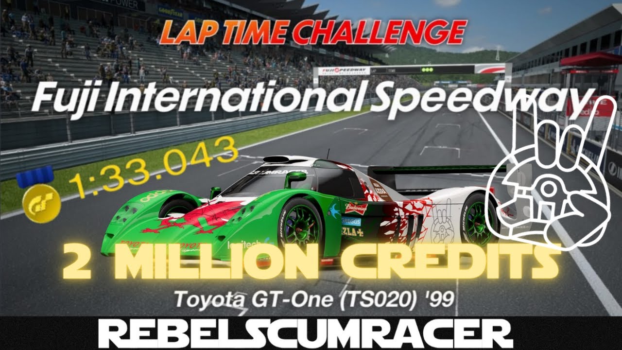 LAP TIME CHALLENGE | Toyota GT-One | Fuji International Speedway | 2 MILLION CREDITS | GT7 - YouTube