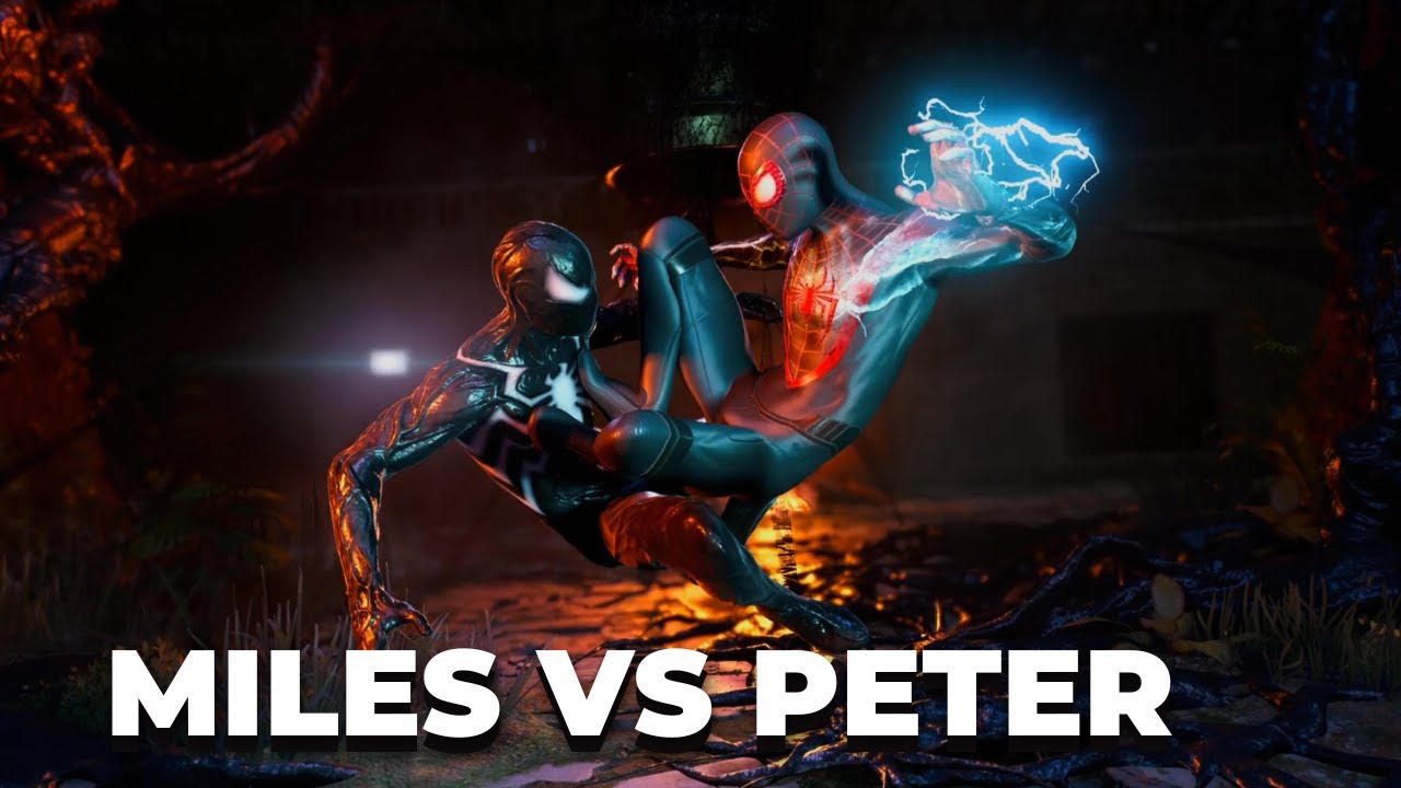 SPIDER-MAN 2: Miles Morales vs Peter Parker Boss Fight (PS5) - YouTube