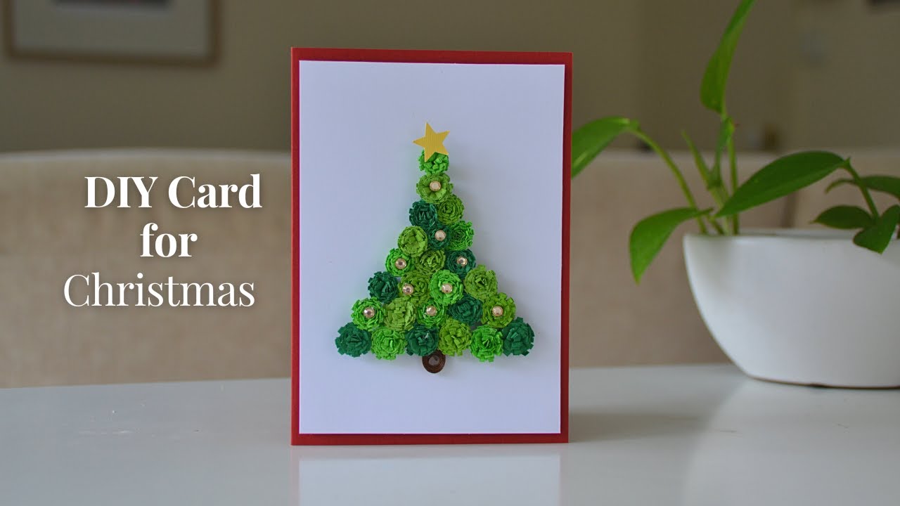 EASY Christmas Card | How to Make an Easy Greeting Card For Christmas ...