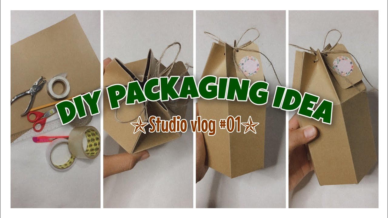 diy packaging idea (perfect for small business) | Studio vlog #01🍃 ...