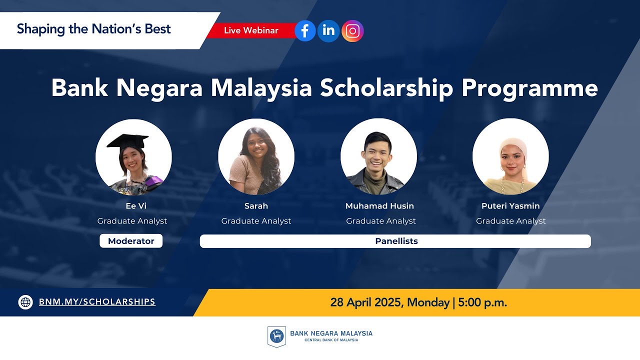 Bank Negara Malaysia Scholarship Programme Webinar 2025 - YouTube