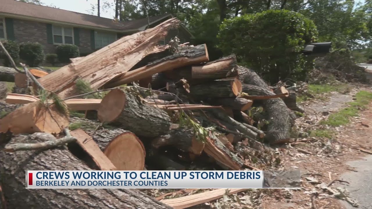 Some neighborhoods still cleaning up after storm last week - YouTube