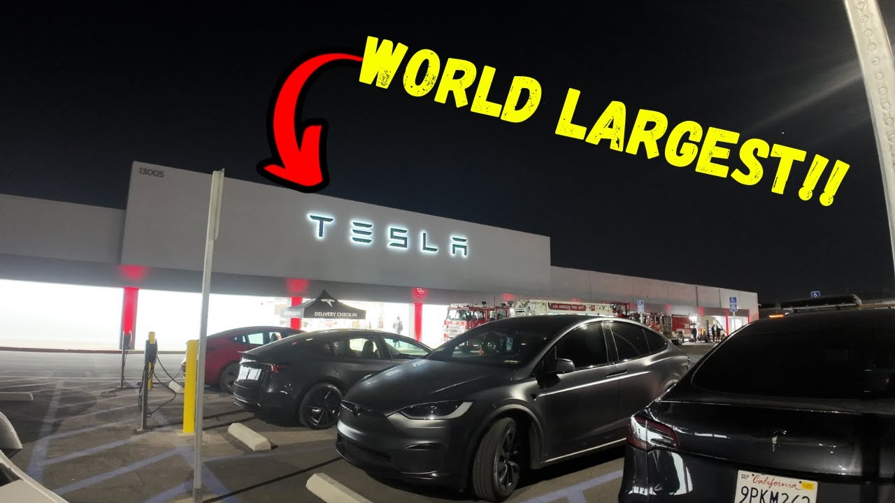 What's Inside The Largest Tesla Center - YouTube