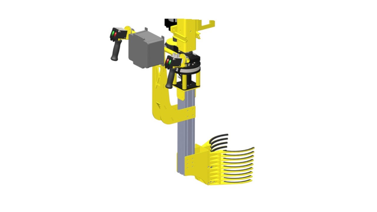AIM6913 50 lb. cap bucket gripper with articulated jib crane and safety ...