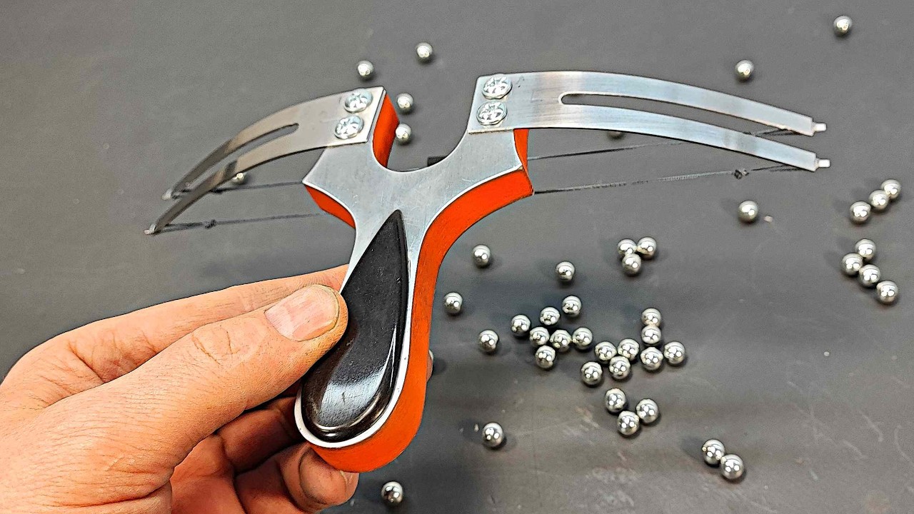 Incredible slingshot design. You will be surprised at this power - YouTube