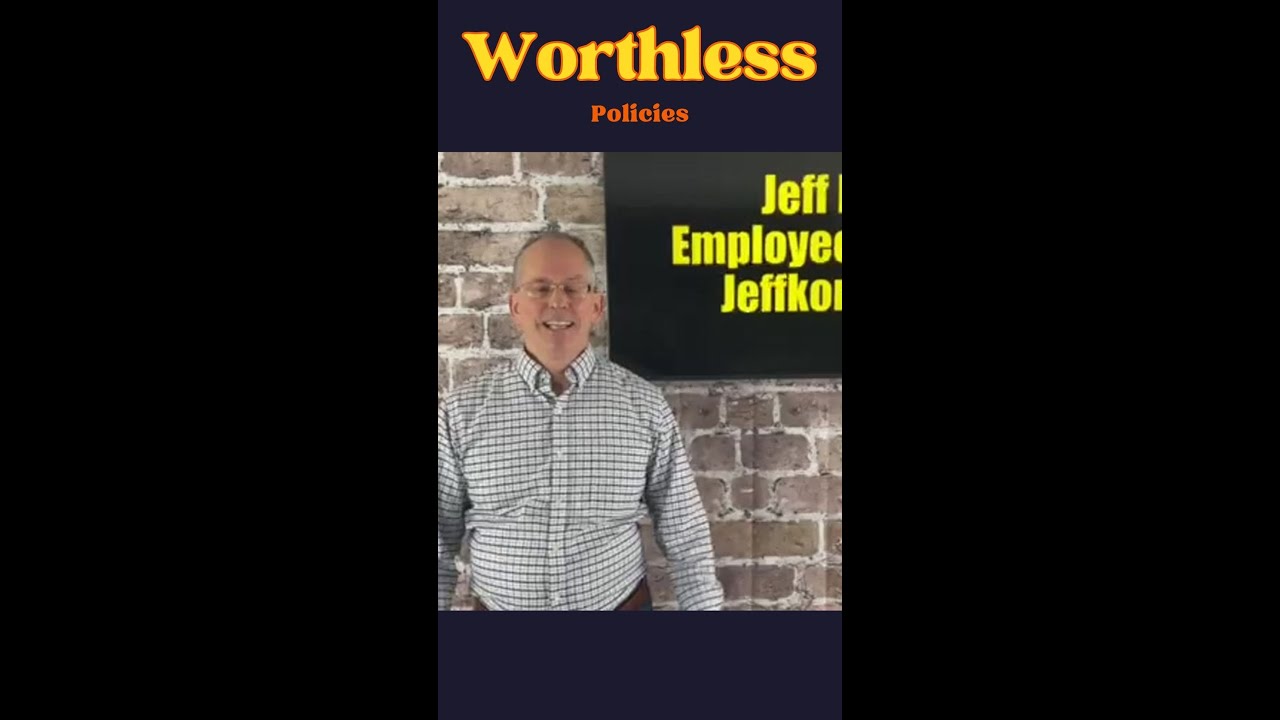 Worthless Policies Hurt your Employee Retention! - YouTube